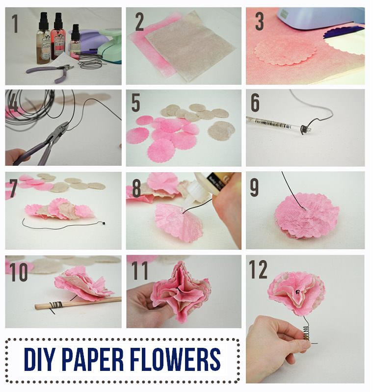Easy DIY Paper Flower Tutorial Love Inc MagLove Inc Mag