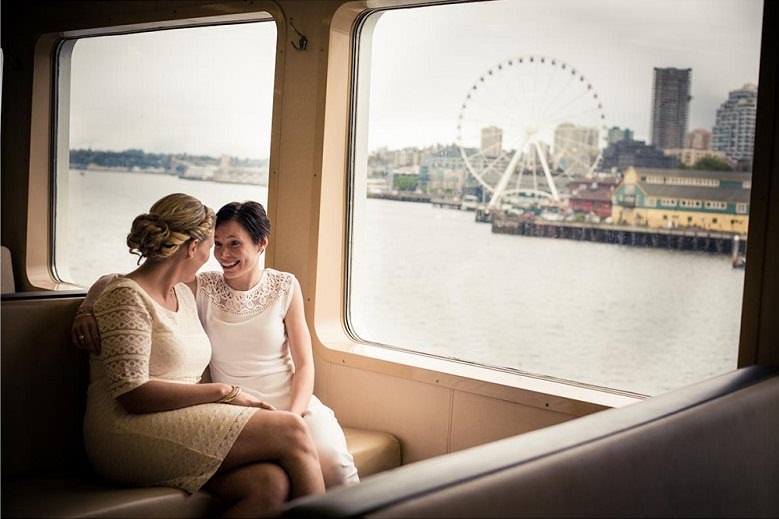 Natalie and Meagan’s Intimate Seattle Ferry Ceremony and Arizona ...