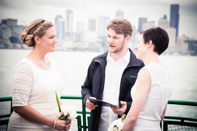 Natalie and Meagan’s Intimate Seattle Ferry Ceremony and Arizona ...