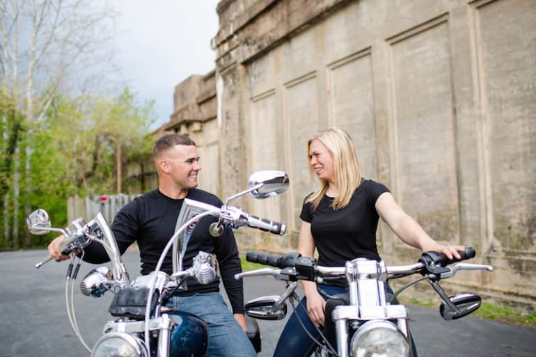 Matt and Monica’s Biker Chic Engagement Session - Love Inc. Mag