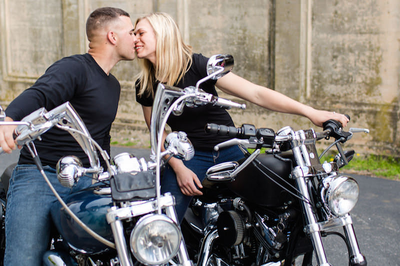 Matt and Monica’s Biker Chic Engagement Session - Love Inc. Mag