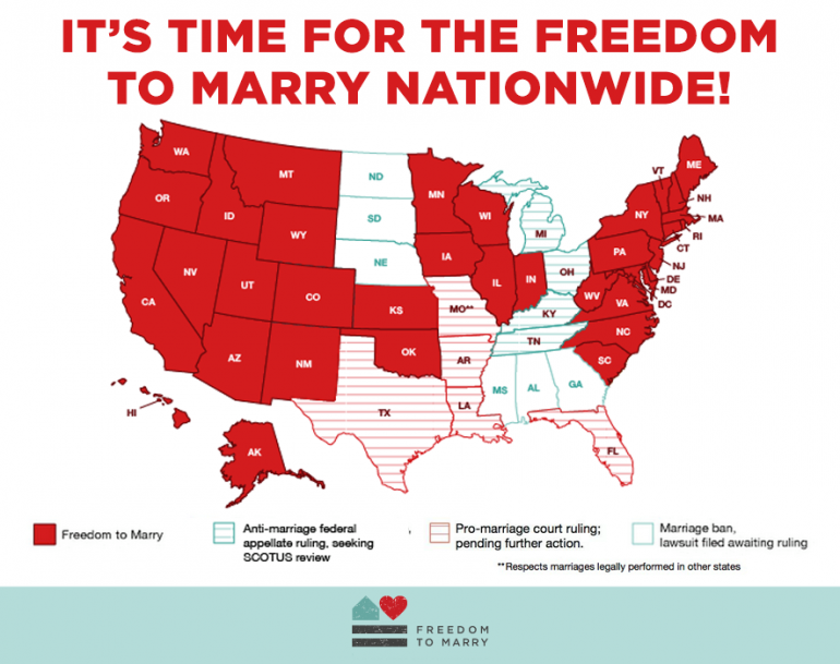 Where States Stand in Marriage Equality – Love Inc. Mag