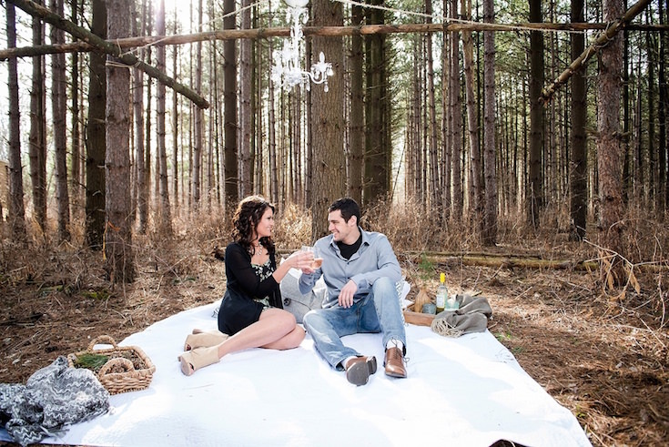 Dana and Brock’s Romantic Styled Engagement Shoot in the Forest - Love ...