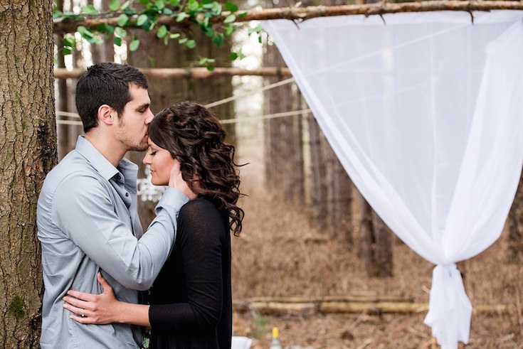 Dana and Brock’s Romantic Styled Engagement Shoot in the Forest - Love ...
