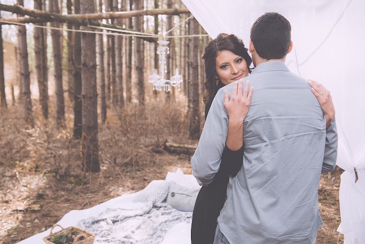 Dana and Brock’s Romantic Styled Engagement Shoot in the Forest - Love ...
