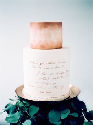 10 Calligraphy Wedding Cakes to Swoon Over - Love Inc. Mag