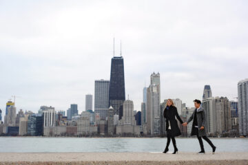 Sophia and Oana's Charming Chicago Proposal at North Avenue Beach ...