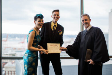 Shawna and Lacey's Intimate Seattle Courthouse Elopement - Love Inc. Mag