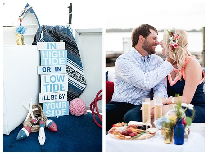 Chelsea and Brett's Pontoon Boat Picnic Engagement Shoot - Love Inc ...