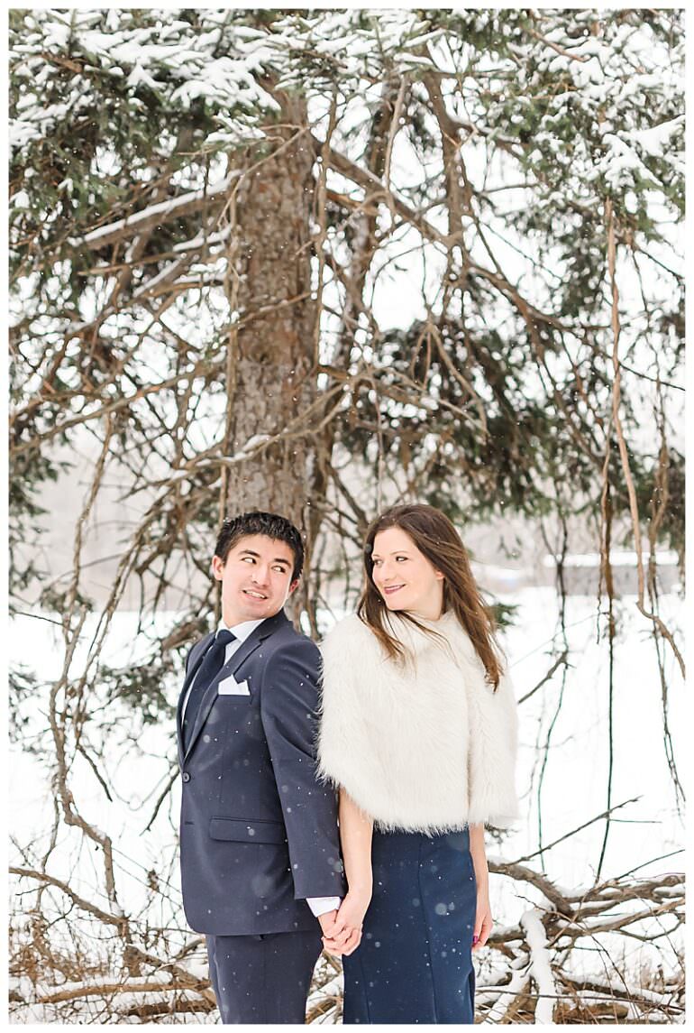 A Romantic Formal Engagement Shoot in the Snow - Love Inc. Mag