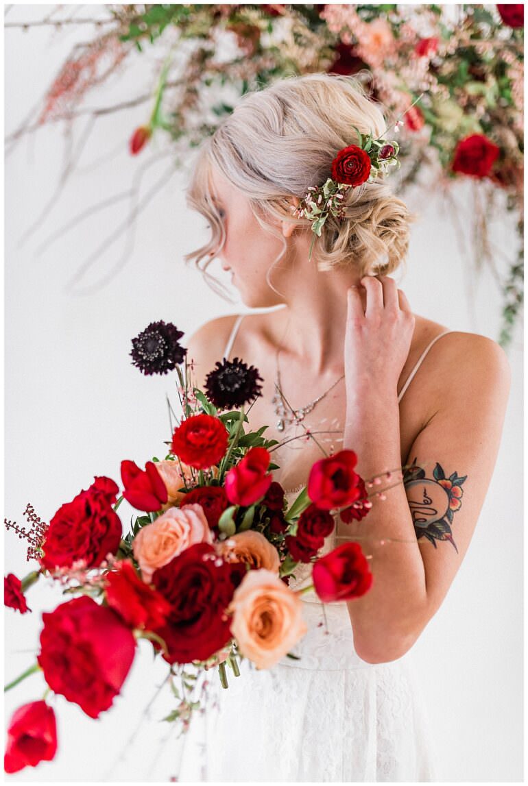 We Have Heart Eyes for This Red Wedding Inspo with Two Brides - Love ...