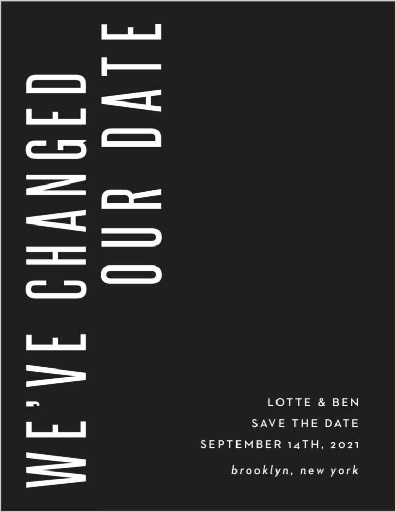 21 Change-the-Date Cards for Postponing Your Wedding - Love Inc. Mag