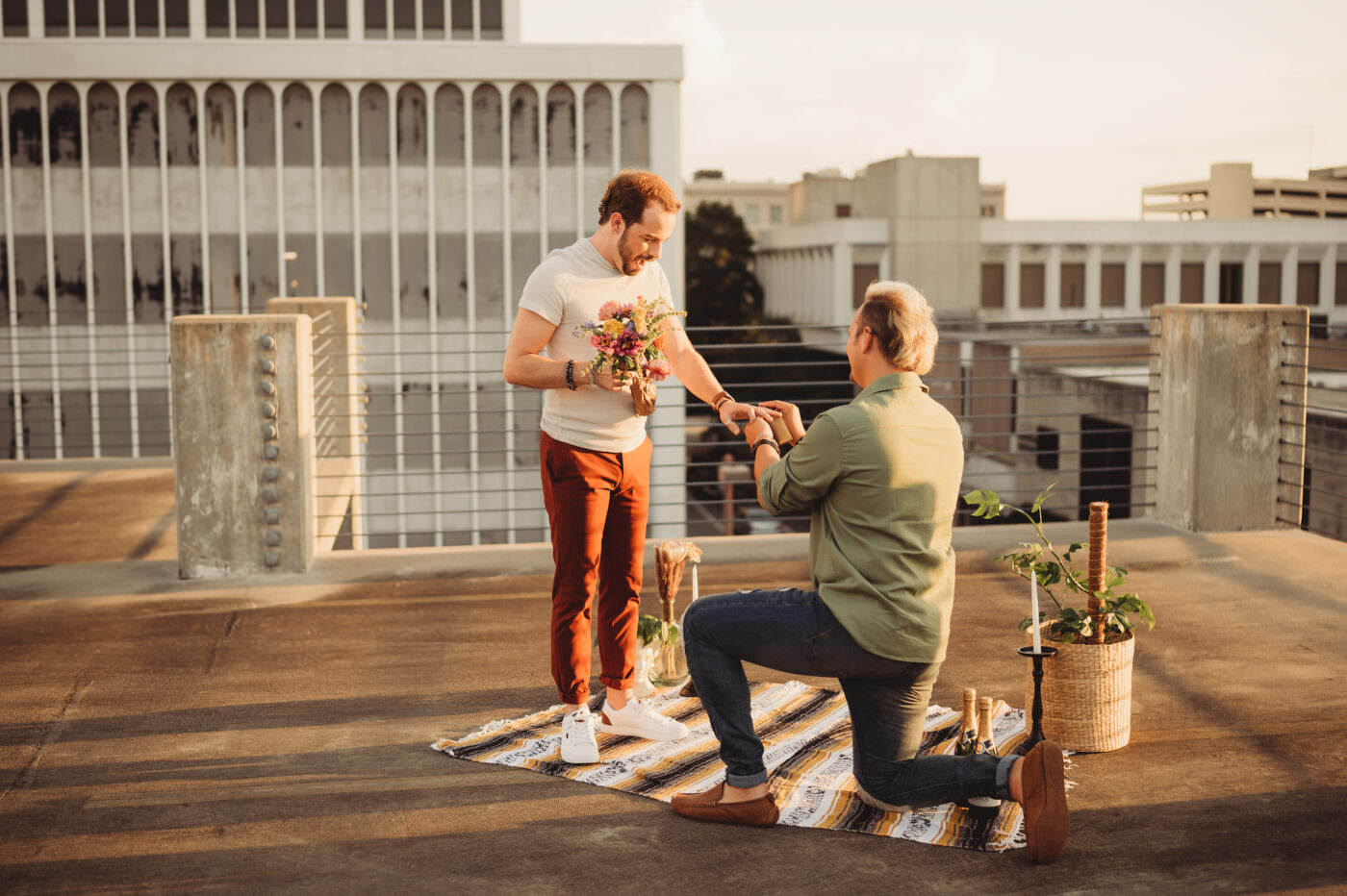 This Rooftop Styled Shoot Turned Into a Real-Life Proposal - Love Inc. Mag
