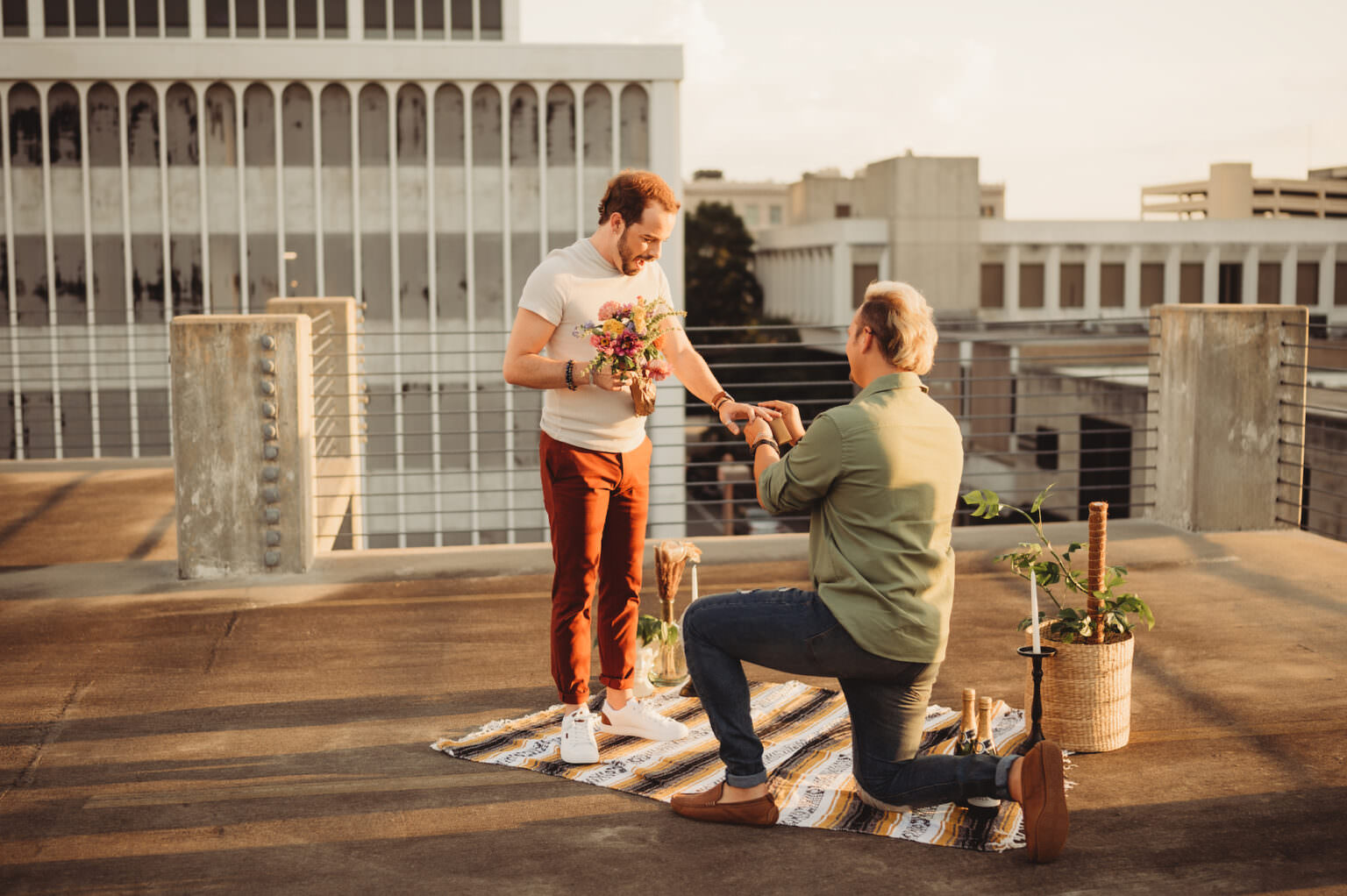 This Rooftop Styled Shoot Turned Into a Real-Life Proposal - Love Inc. Mag