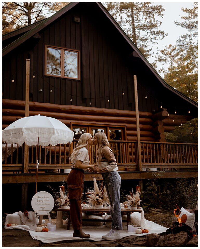 This Influencer Proposed to Her Girlfriend with a Cozy Picnic at a Cabin - Love Inc. Mag