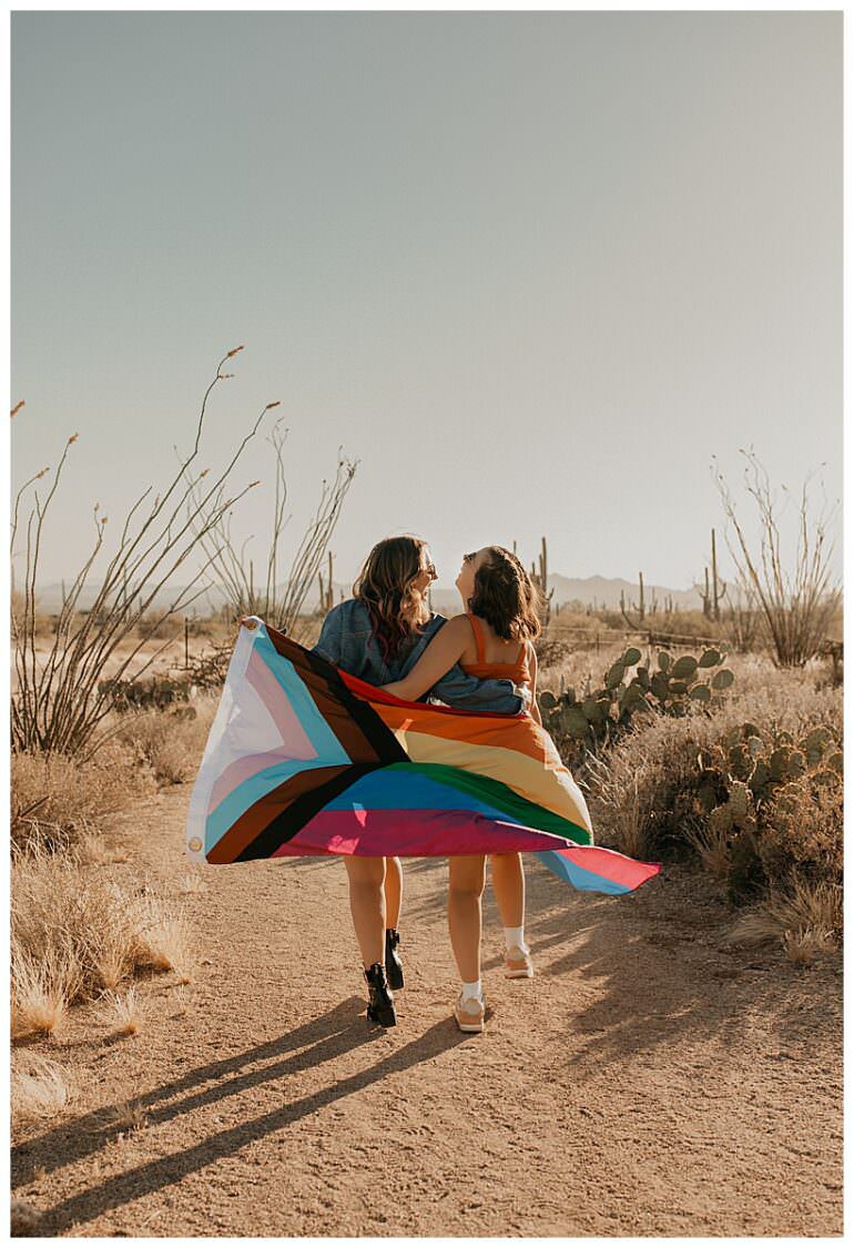 Pride Flag-Waving Love Sesh in the Desert - Love Inc. Mag