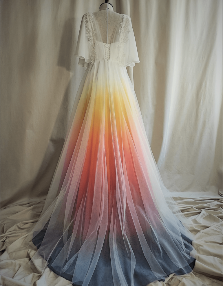 12 Rainbow Wedding Dresses That Are Worth a Pot of Gold - Love Inc. Mag