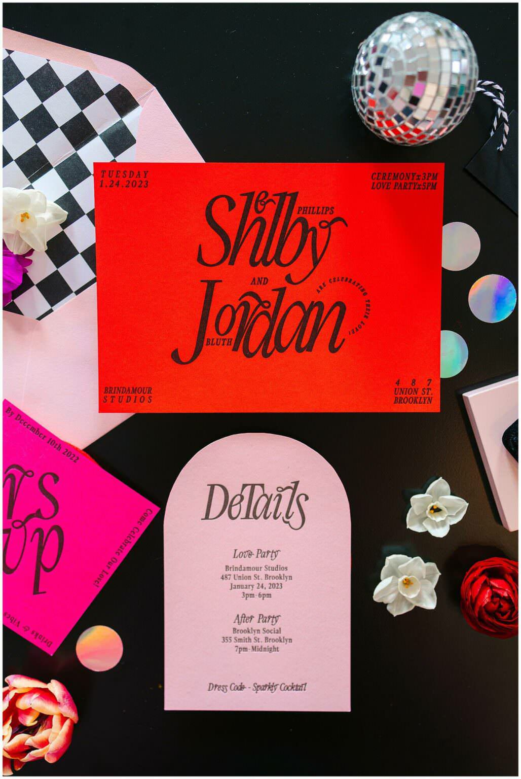 Bright Pink, Bold & Modern Brooklyn Wedding Inspo - Love Inc. Mag